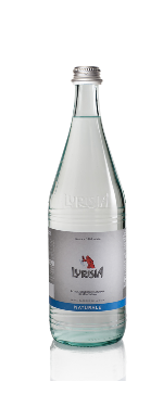 WATER 1L NATURAL SPRING GLASS CLEAR BOTTLE (12) LURISIA