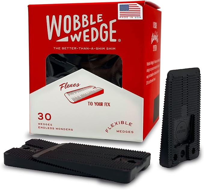 WEDGE BLACK FLEXIBLE PLASTIC MULTI-PURPOSE LEVELING (30) WOBBLE WEDGES