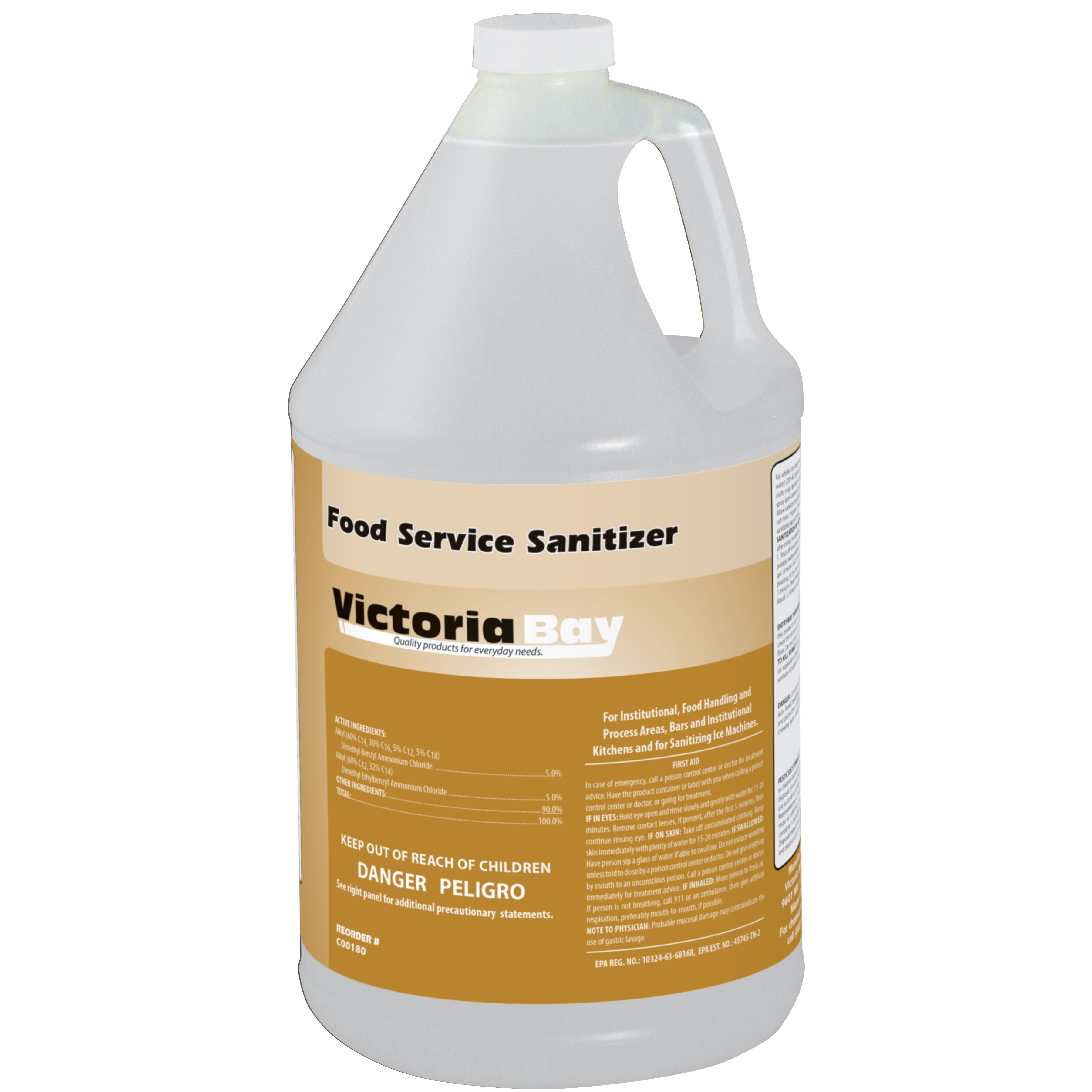 Food Service Sanitizer - 1 GAL, 4 Per Case By Victoria Bay