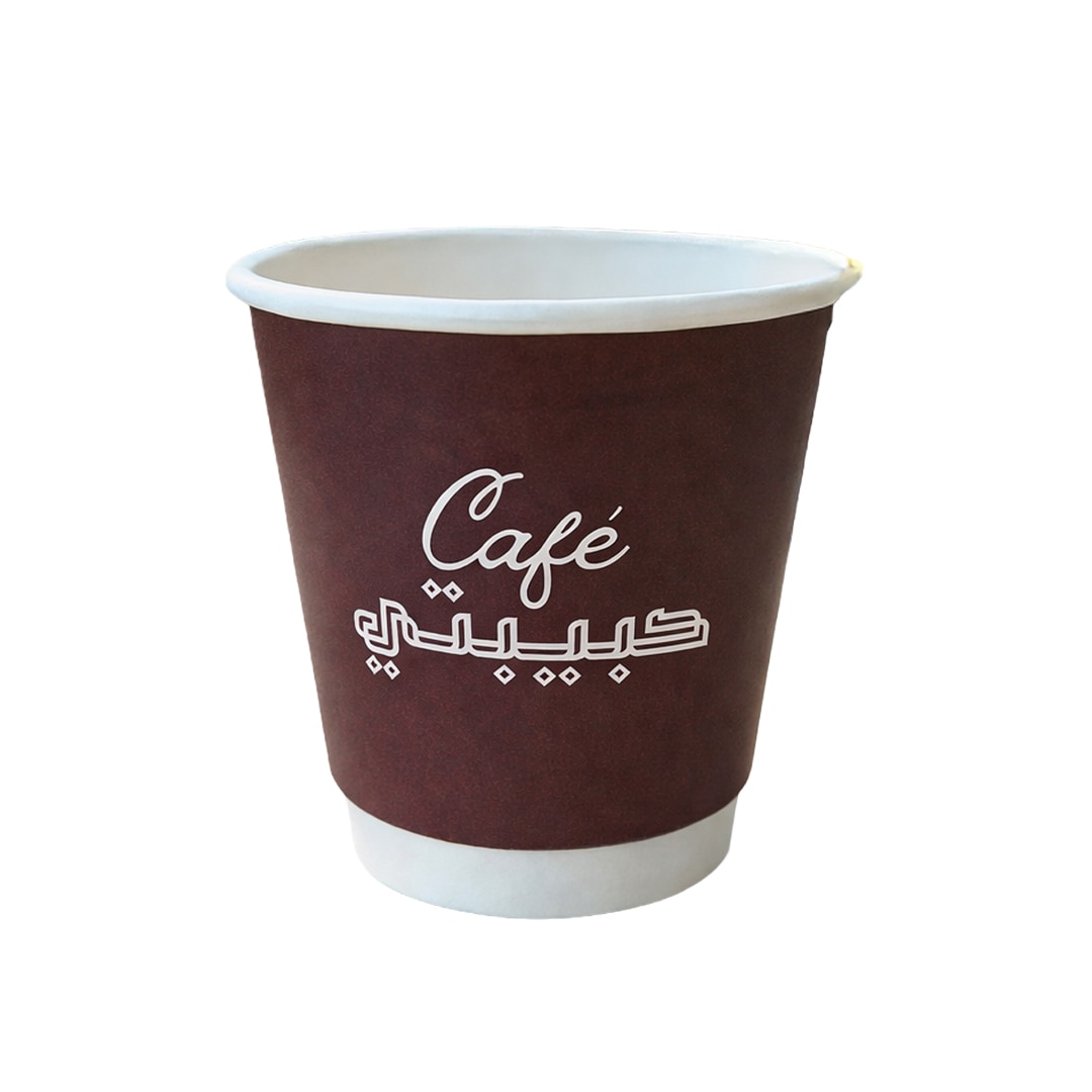 Paper Burgundy And White Arabic Script Printed Hot Cup - 8 Oz, 500 Per ...