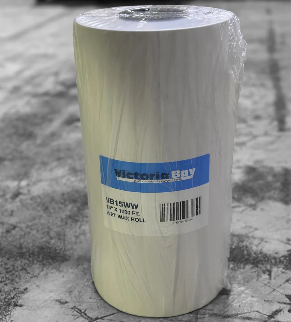 White Multi-Purpose Wet Wax Paper Rolls, 15'' x 1000'' - Each By ...