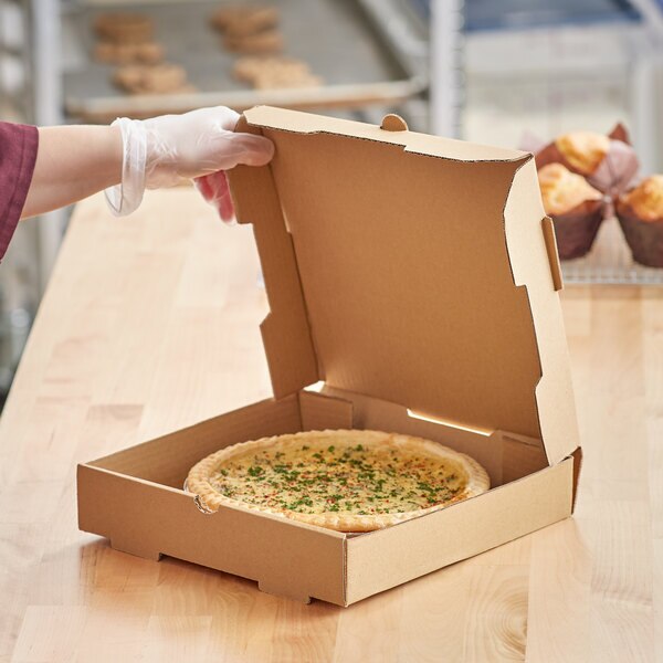 Corr Kraft Corrugated Cardboard Pizza Box, 10'' X 10"X 2" - 50 per Case ...